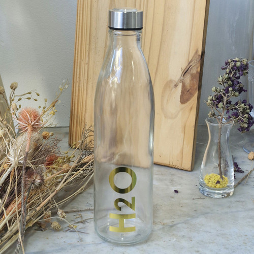 Botella H2O oro [800cc] | vidriolandia