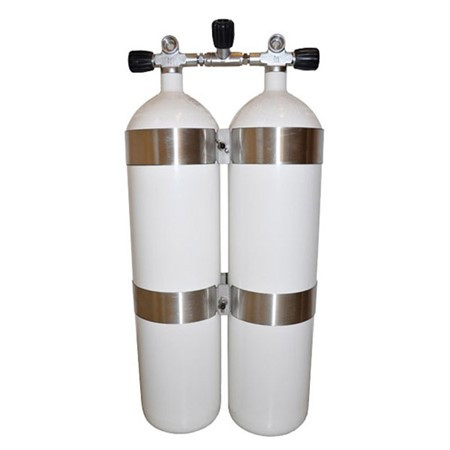 Steel 2x12 300, v4tec bands, isolation manifold | Stormforce Diving