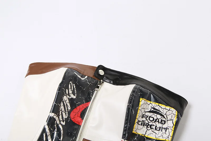 Stitching Racing PU Corset Top & Mini Skirt Set | BC Style & Crafts