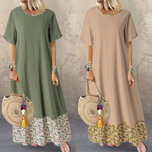 Retro Chic Cotton And Linen Midi Dress | BC Style & Crafts