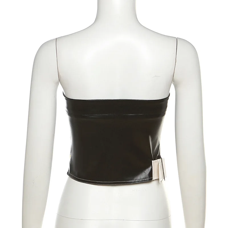 Stitching Racing PU Corset Top & Mini Skirt Set | BC Style & Crafts