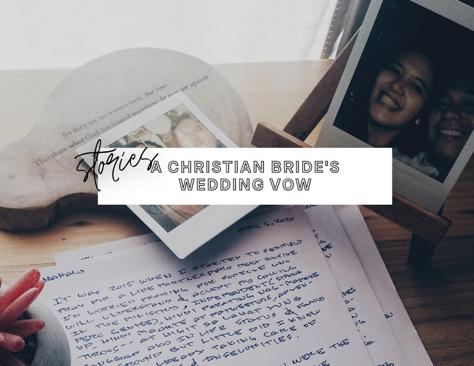 Wedding Vows of a Christian Bride (Tagalog)