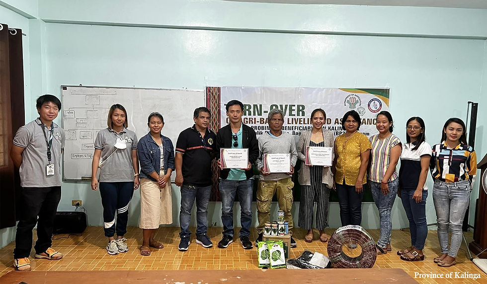 ‘Balik probinsiya’ grantees in Pasil, Kalinga get P.2M livelihood aid