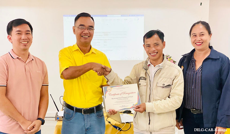 Pasil, Kalinga awarded for transparency on locally-funded projects