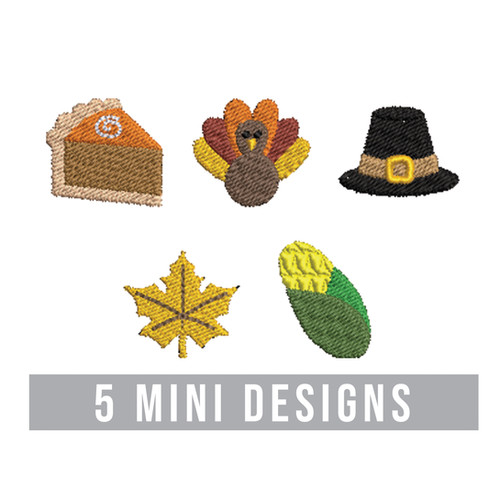 Thanksgiving Mini Design Bundle | CreativelyEmbroidery