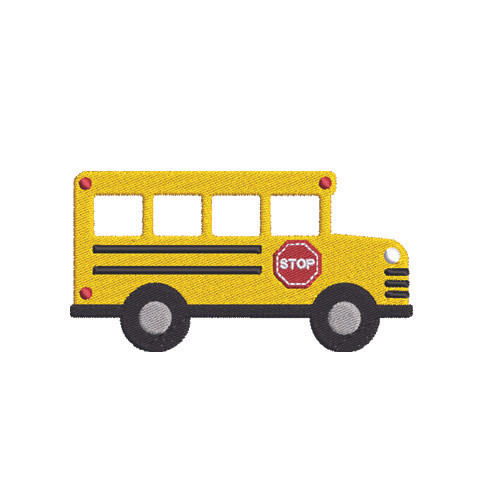 School Bus Embroidery Design | CreativelyEmbroidery
