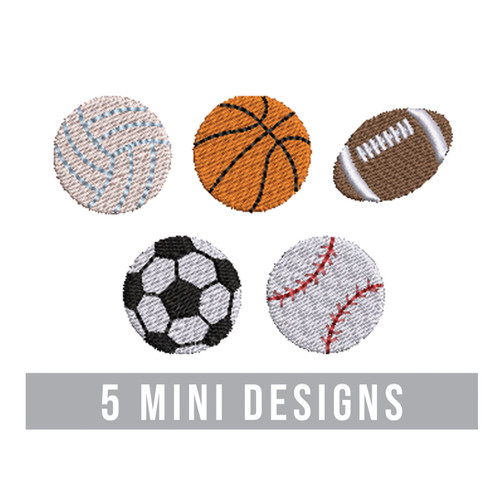 Sports Mini Design Bundle | CreativelyEmbroidery