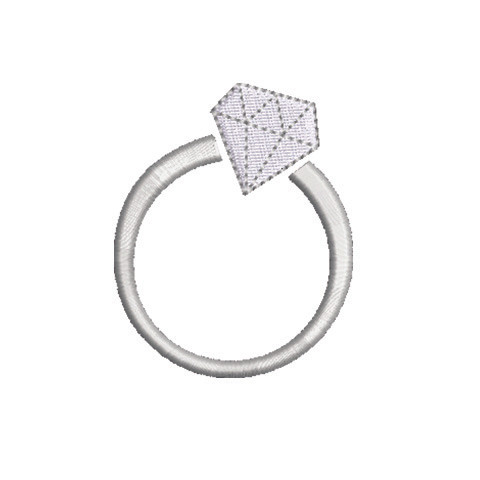 Engagement Ring Embroidery Design | CreativelyEmbroidery