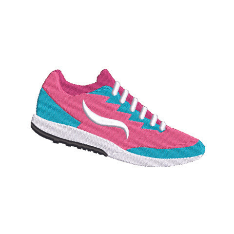 Running Shoe Embroidery Design | CreativelyEmbroidery