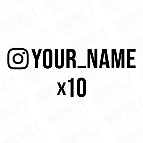 10 x Custom Instagram Decals - Small | Impact Design Decals