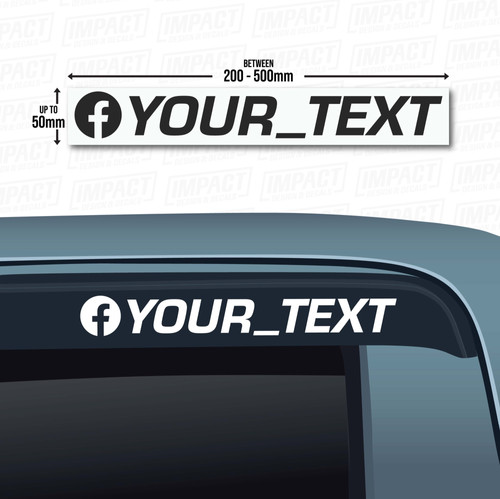 Custom Facebook Decals - Small | Impact Design Decals