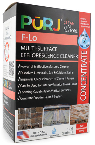 PŪRJ F-Lo Efflorescence Cleaner - 1 QT. MAKES 2 GAL. | PŪRJ Clean Seal ...