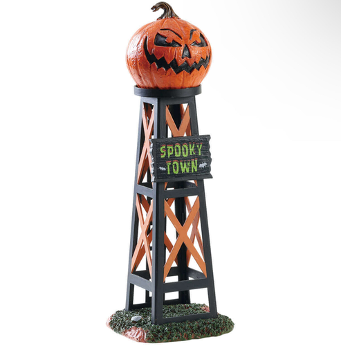 Evil Pumpkin Water Tower - Lemax Spooky Town | Sissy In Seattle