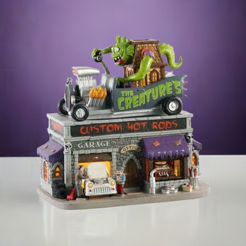 Creature's Custom Hot Rod Shop - Lemax Spooky Town | Sissy In Seattle