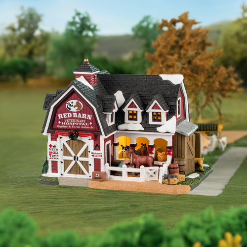 Red Barn Veterinary Hospital - Lemax Harvest Crossing | Sissy In Seattle