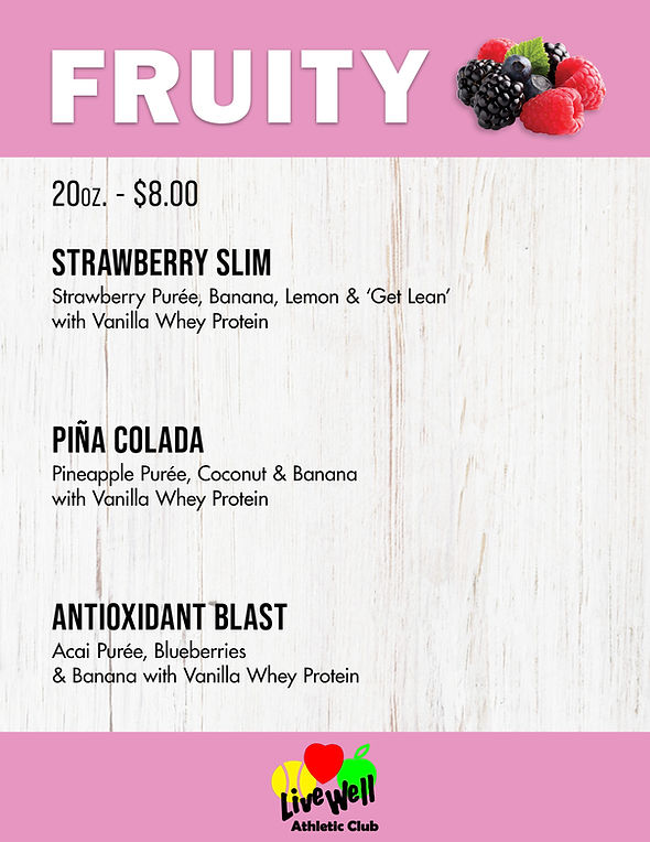 Smoothie Bar | Livewell Athletic Club | Lufkin