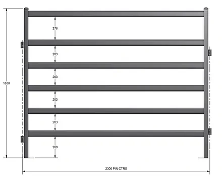Oval Rail Panel 6 Rail | Riverland Trading