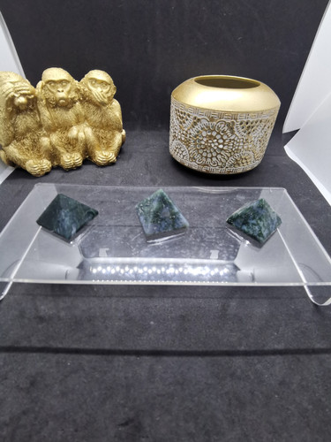 Pyramide en Agate Mousse A+ | Le Bonheur Energetiq