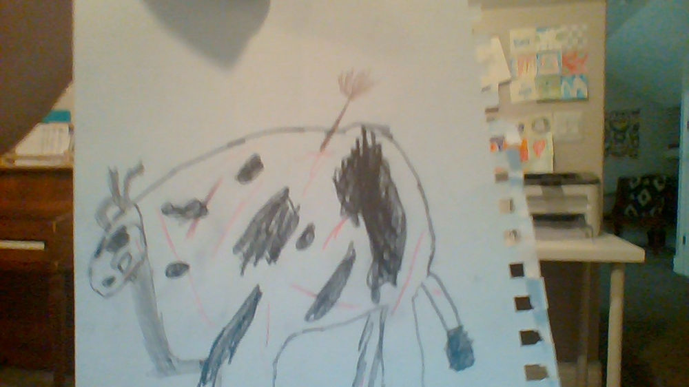 Drawing of Toothy Cow | The Thwap House