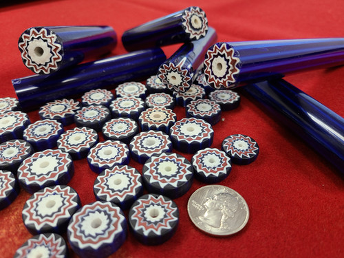 Vintage Venetian Chevron Discs and Canes | Teton Trade Cloth