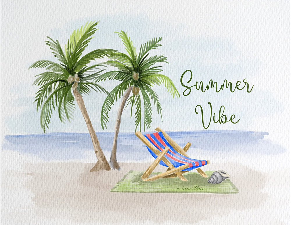 June Doodling idea-Tropical leaves