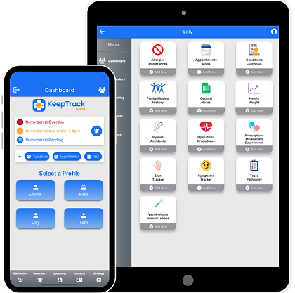 KeepTrackMed - Personal Health Record Tracking App