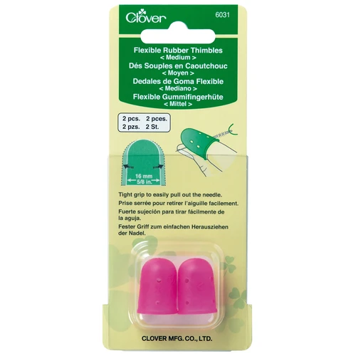 Clover Rubber Thimbles 2pc - Medium | The Sewing Stable