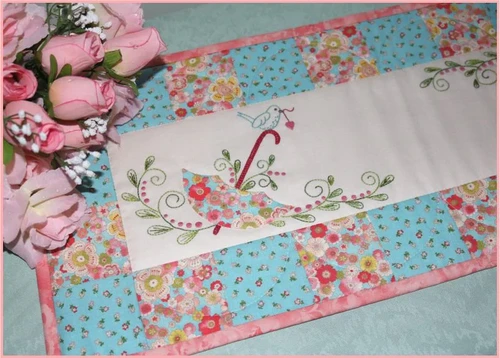 Spring Showers Table Runner Pattern - Petals and Patches | The Sewing ...