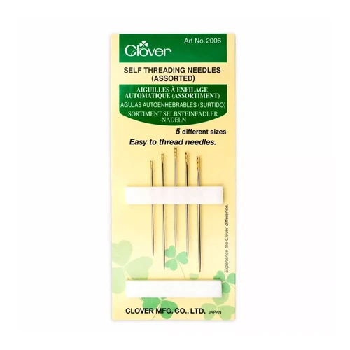 Clover Self Threading Needles (Size - Assorted - 5 Different Sizes) | The Sewing Stable