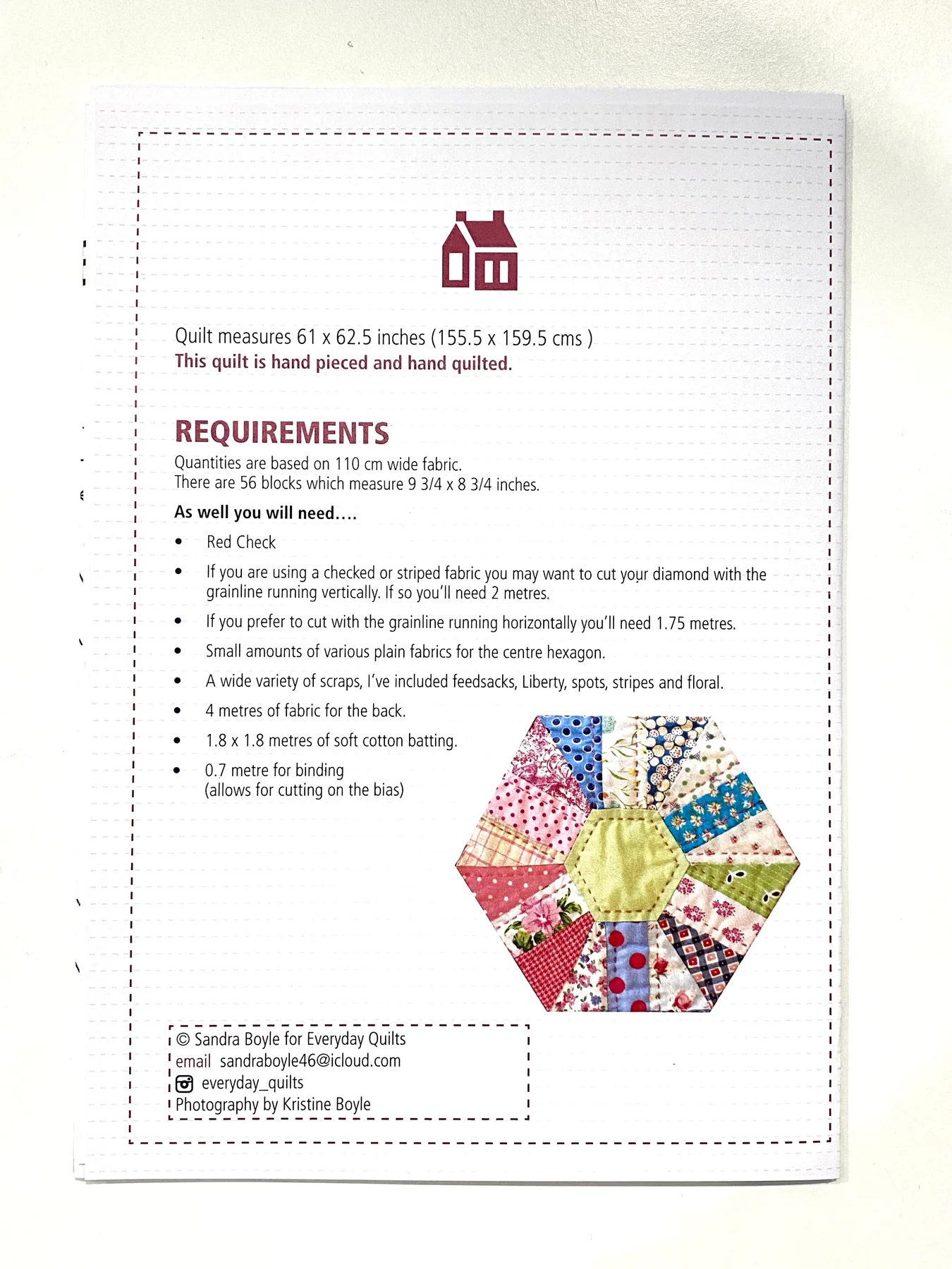 Southern Belle Quilt Starter Kit (Pink) - Sandra Boyle from Everyday ...