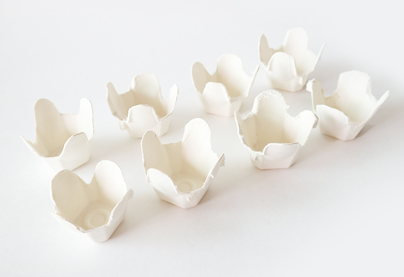 How to make a Lavender egg carton flower craft