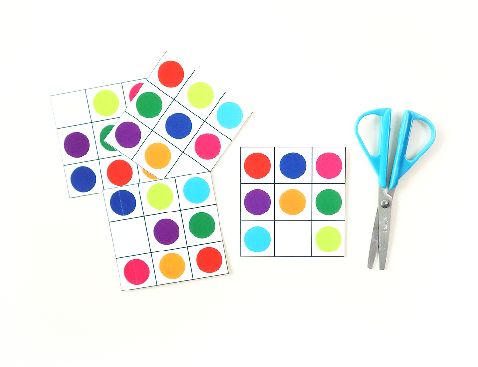 Color Pattern Activity, Printable Pattern Matching Game for Kids