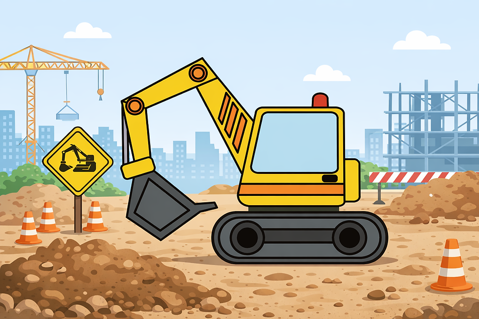 How to Draw an Excavator Easy Free Printable