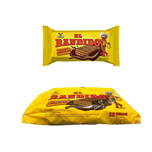 Wafer Bandido chocolate x 12u | DEPOSITO 20