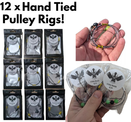 Bait Butcher Pulley Rigs - Multi Pack - 12 Rigs | Bait Butcher Fishing ...