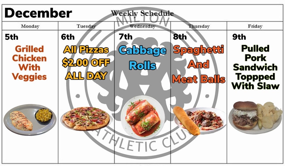 This Weeks Lunch Specials