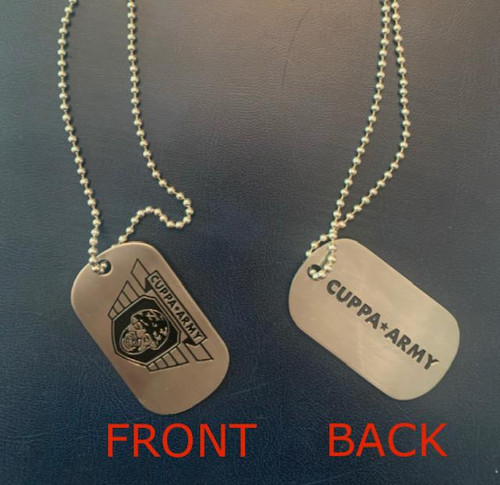 CUPPA ARMY DOG TAG | Beetle Merch Cuppa