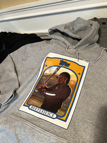 Beetlejuice Topps Baseball Hoodie | Beetle Merch Cuppa
