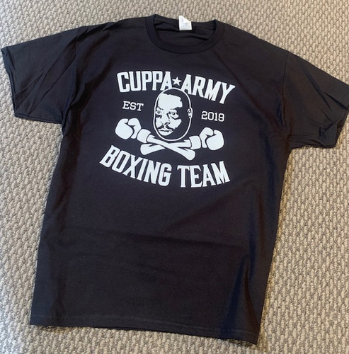 OFFICIAL CUPPA ARMY BOXING BLACK SHORT SLEEVE | Beetle Merch Cuppa