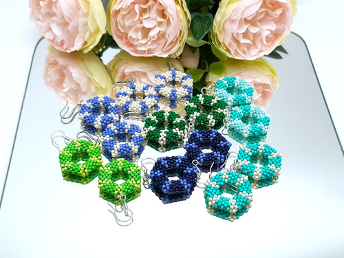 Hexagons earrings | Lara Joly Craft