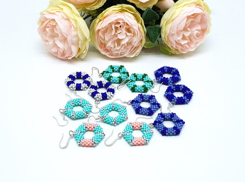 Hexagons earrings | Lara Joly Craft