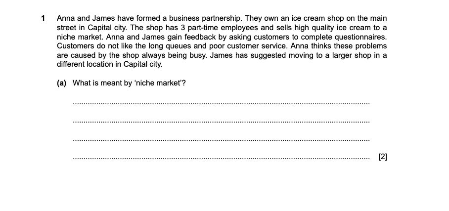 How do I score a 2 mark question?