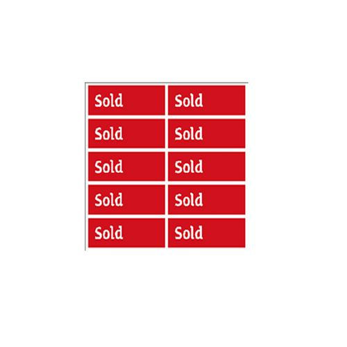 LJ Hooker - Tiny Sold Stickers(80mm x 20mm) | Real Estate Signs