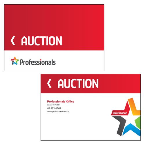 Professionals - Directional Arrow Sign - Auction Arrow | Real Estate Signs