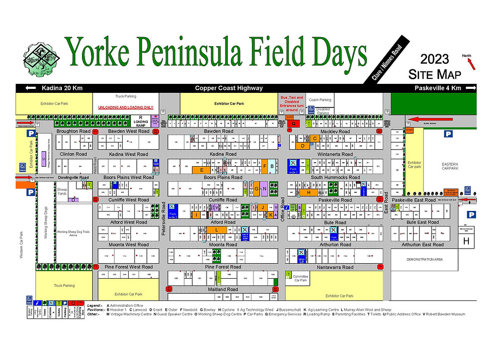 YP Field Days | Site Map