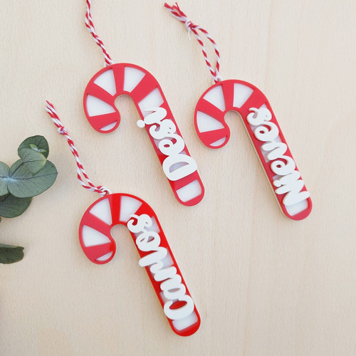 Baston navideño candy | De Mil Maderas