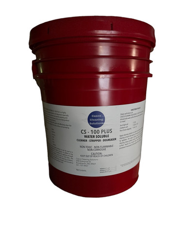 CS-100 Plus Cleaner-Stripper-Degreaser 5 gallon pail | Casco Cleaning Solut