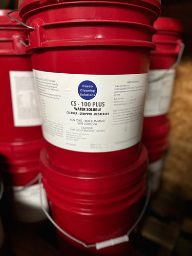 CS-100 Plus Cleaner-Stripper-Degreaser 5 gallon pail | Casco Cleaning Solut