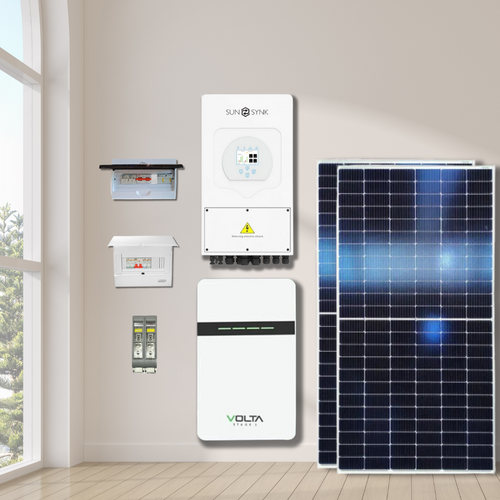 5Kw Sunsynk Inverter & 2 x 5.32KwH Volta Batteries & 12 x JA 550w Solar ...
