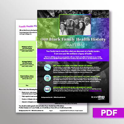 Black Genes Matter™ Family Health History Form | Touch4Life2
